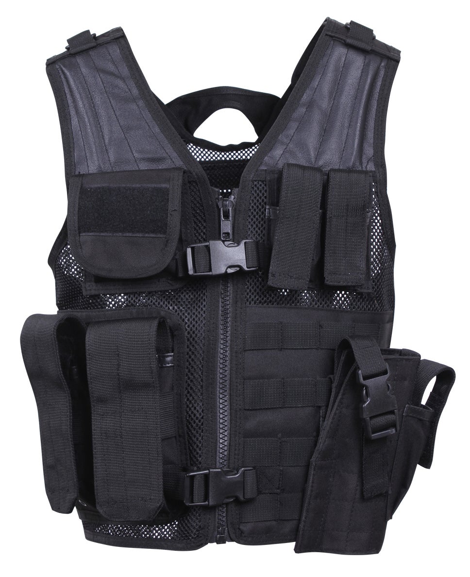 Rothco Kid's Tactical Cross Draw Vest BLK | GSF Airsoft